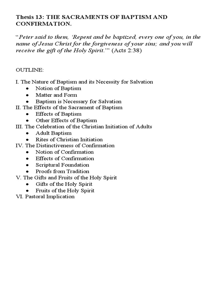 Sacraments of Baptism and Confirmation | PDF | Baptism | Confirmation