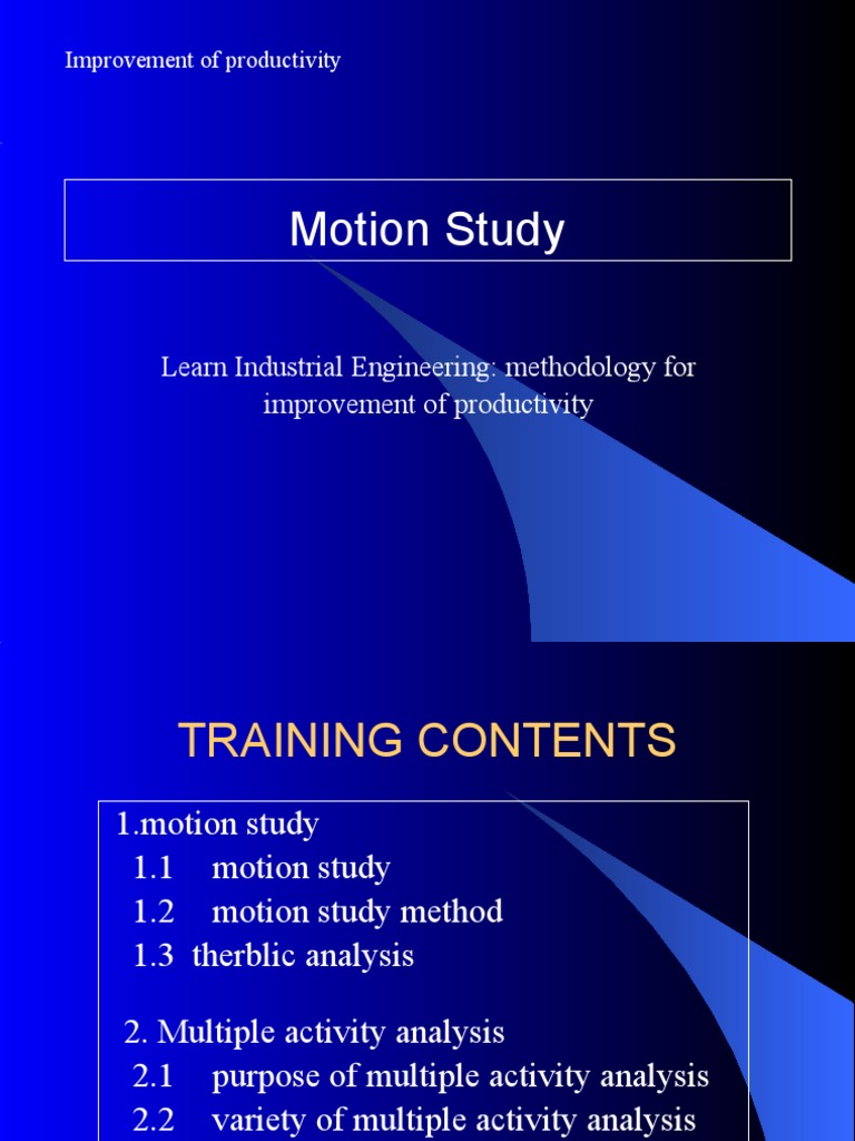 Motion Study | PDF | Machines | Tools