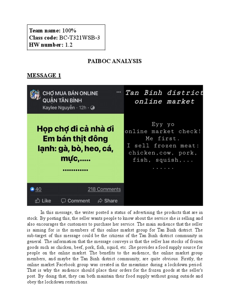 PAIBOC Analysis | PDF | Sales | Master Of Business Administration