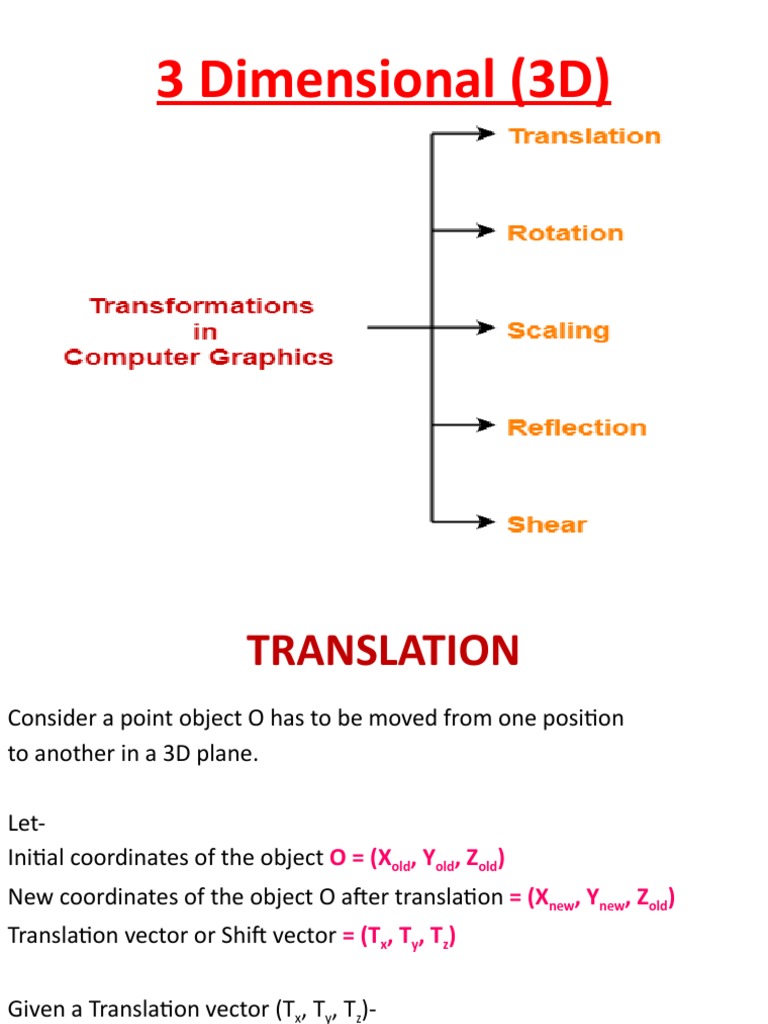 3 Dimensional (3D) | PDF | Cartesian Coordinate System | Rotation