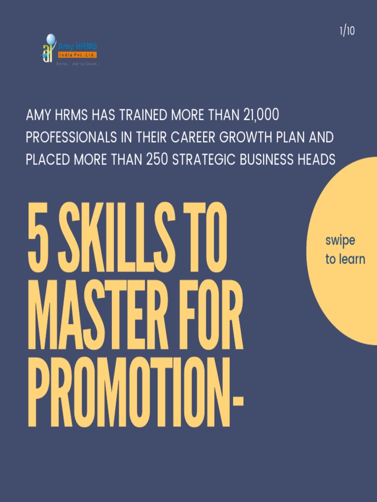 5 Skills To Master For Promotion | PDF | Leadership | Decision Making