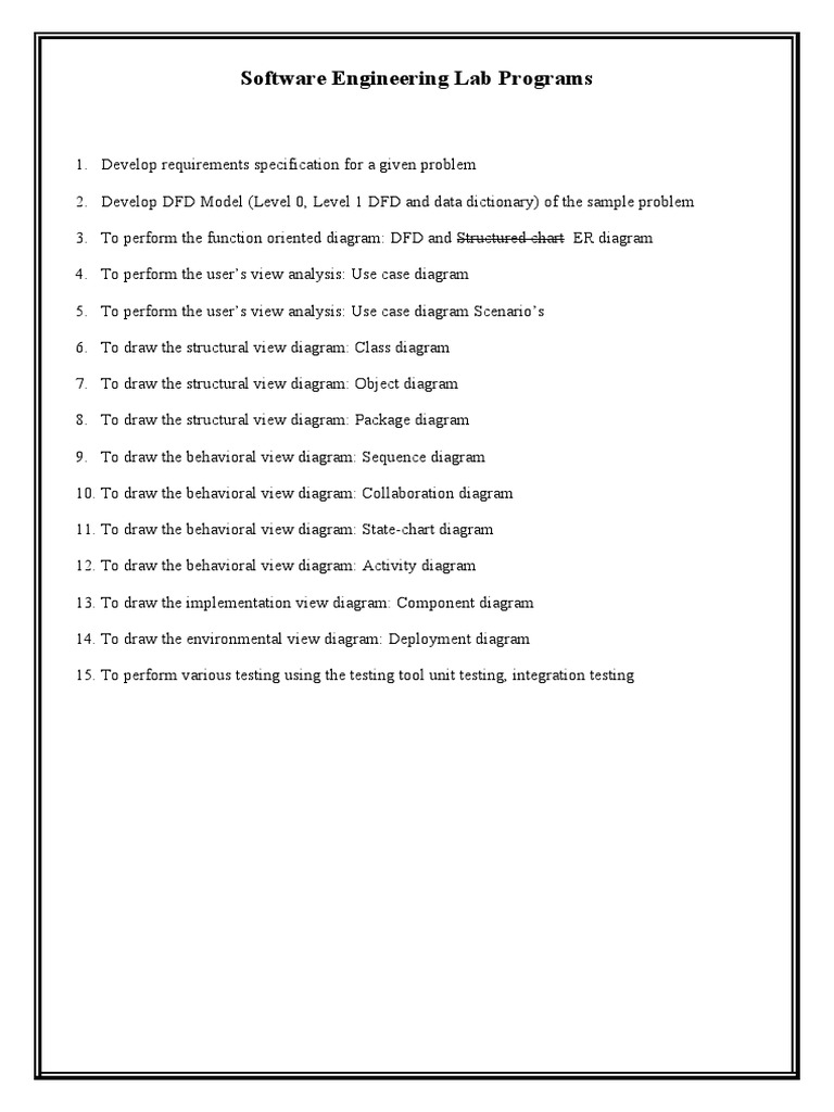 CSE 305 SE Lab Manual | PDF | Use Case | Class (Computer Programming)