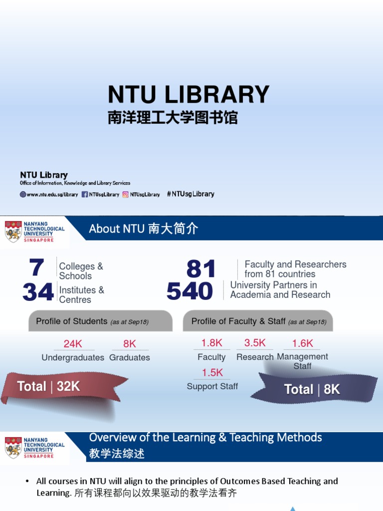 NTU Library Overview | PDF | Libraries | Educational Technology
