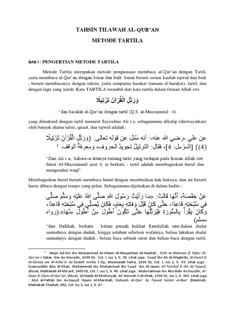 Metode Tartila dalam Tilawah Al-Qur'an | PDF