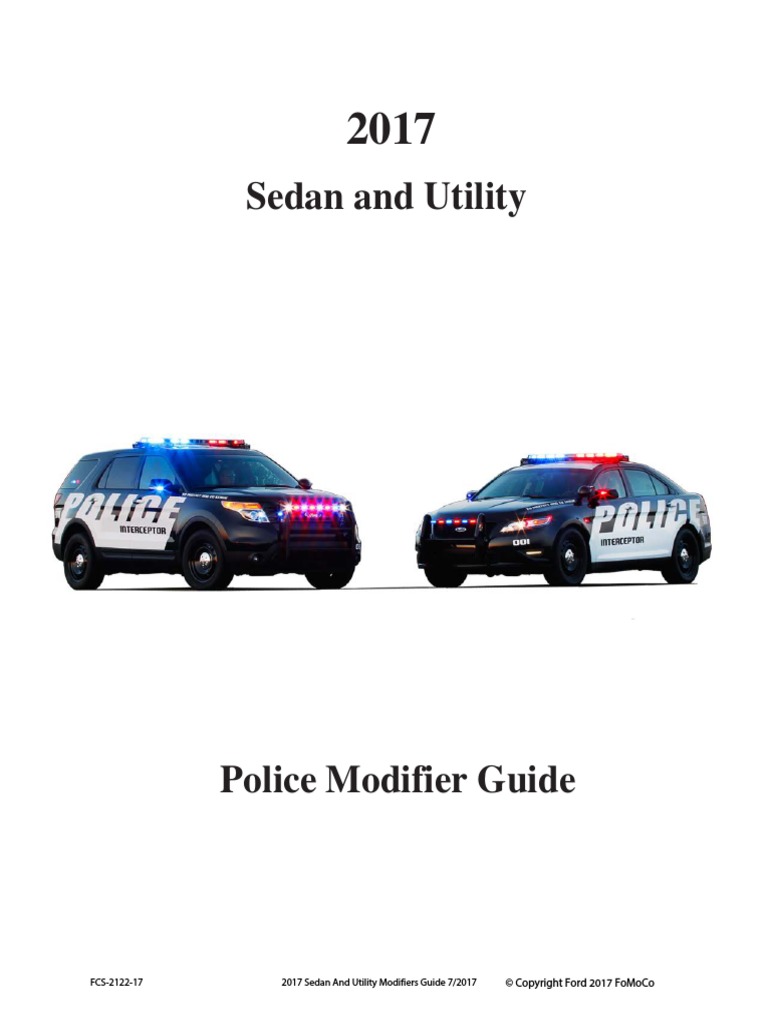 2017 Sedan and Utility Modifier Guide | PDF | Ford Taurus | Four Wheel ...