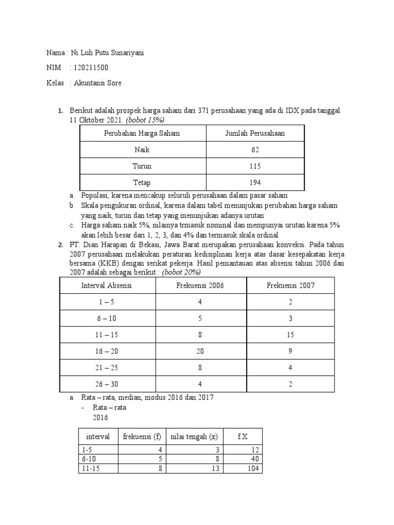 ANALISIS DATA STATISTIK | PDF