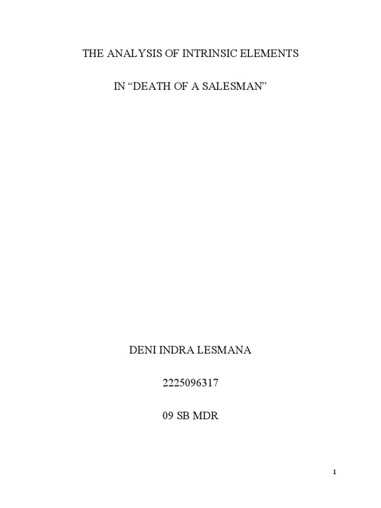 Death of A Salesman Literature | PDF