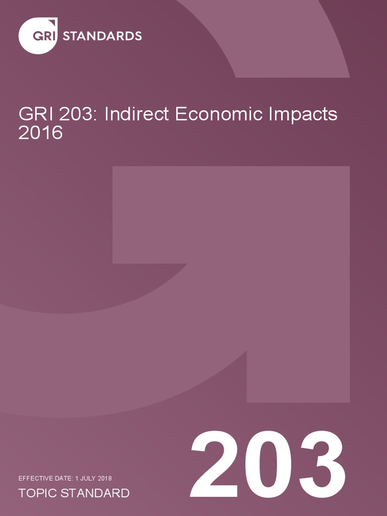 GRI 203 - Indirect Economic Impacts 2016 | PDF | International ...