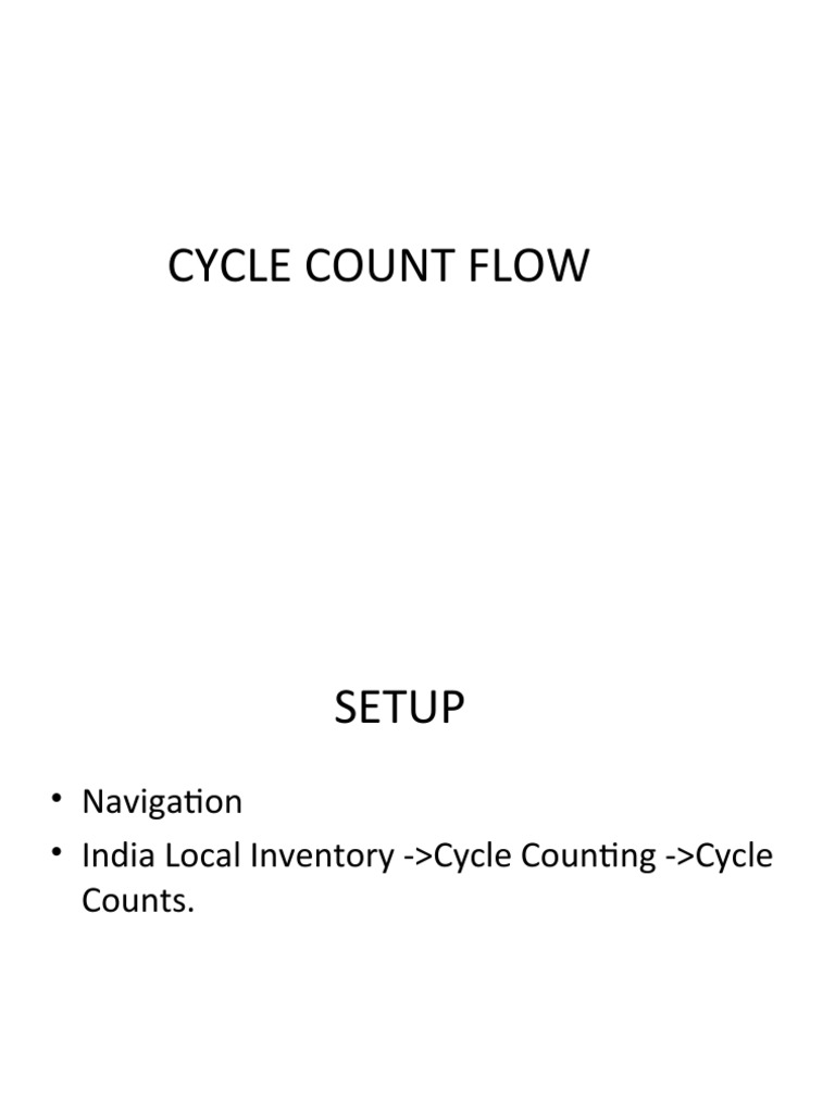 Cycle Count Flow | PDF