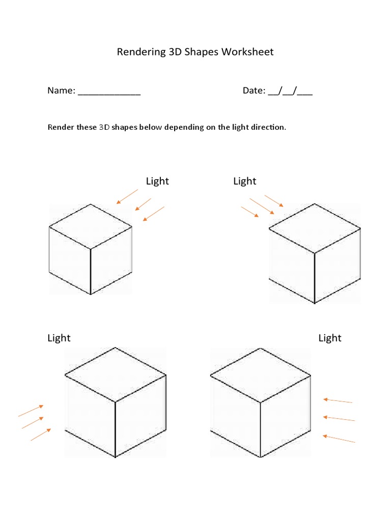 Rendering Worksheet l8 | PDF