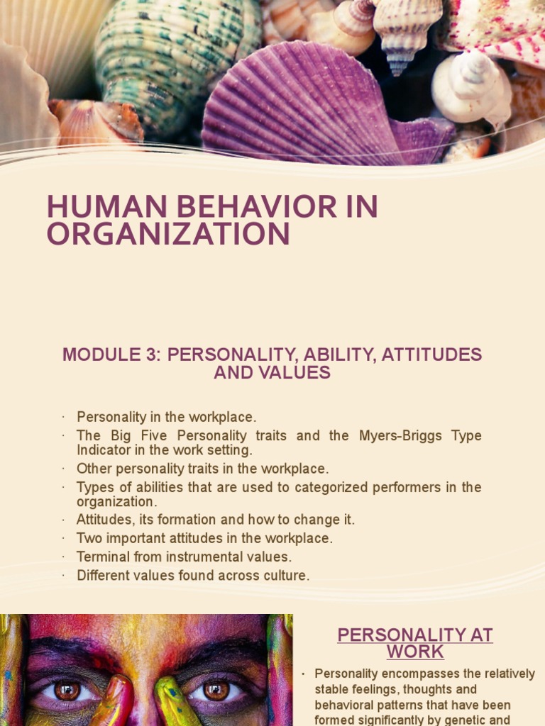 Module 3 Personality, Ability, Attitude and Values | PDF | Attitude (Psychology) | Extraversion ...