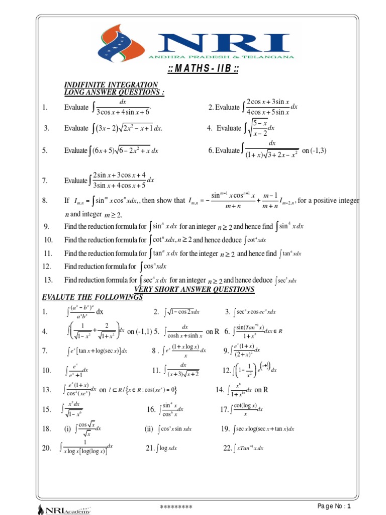 Sr Maths Iib Pdf Circle Ellipse