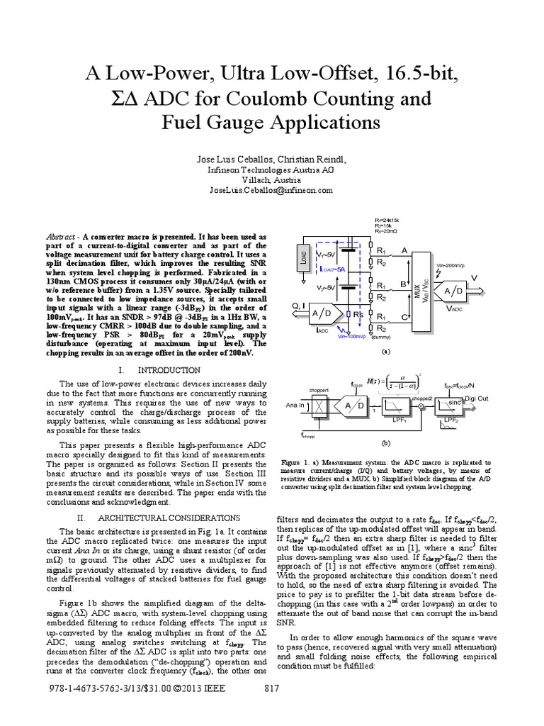 A Low-Power, Ultra Low-Offset, 16.5-Bit DS ADC For Coulomb Counting and ...