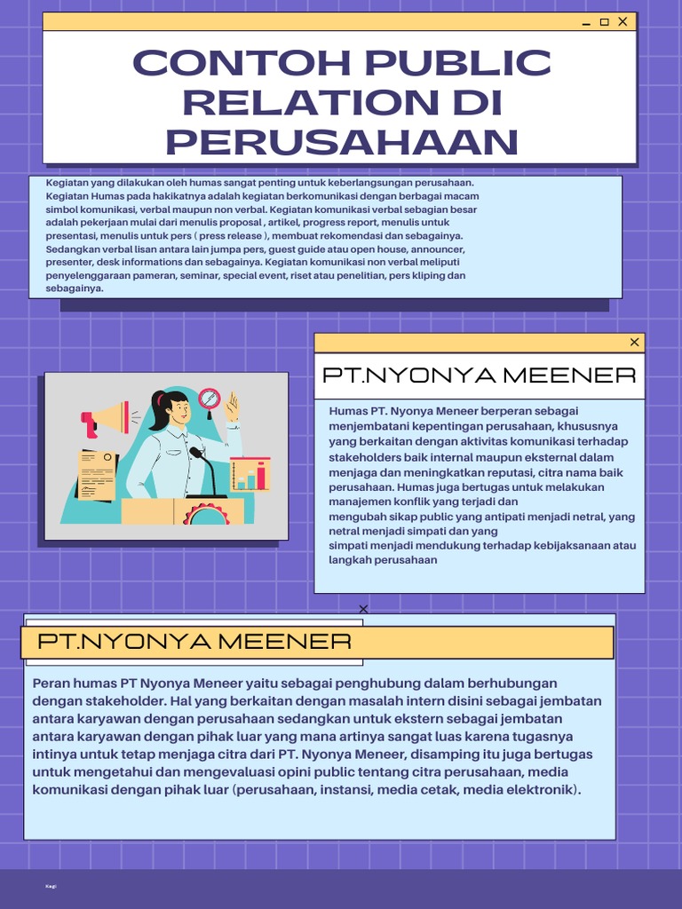 Contoh Public Relation Di Perusahaan | PDF