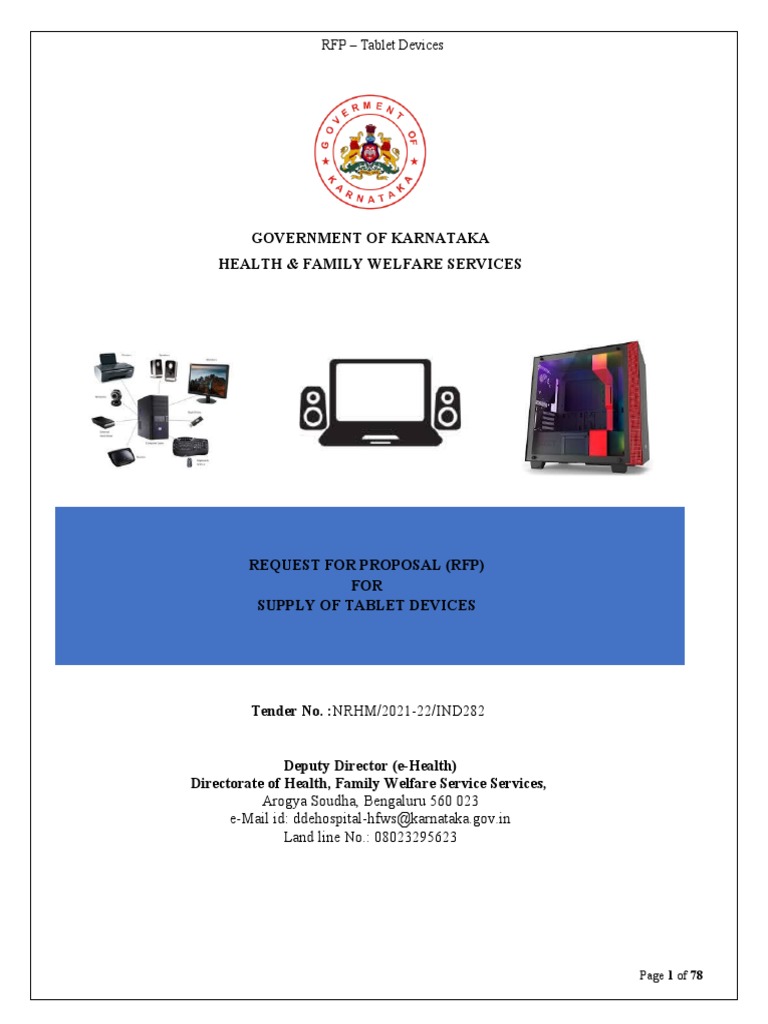RFP Tablet Devices | PDF | Legal Tender | Request For Proposal