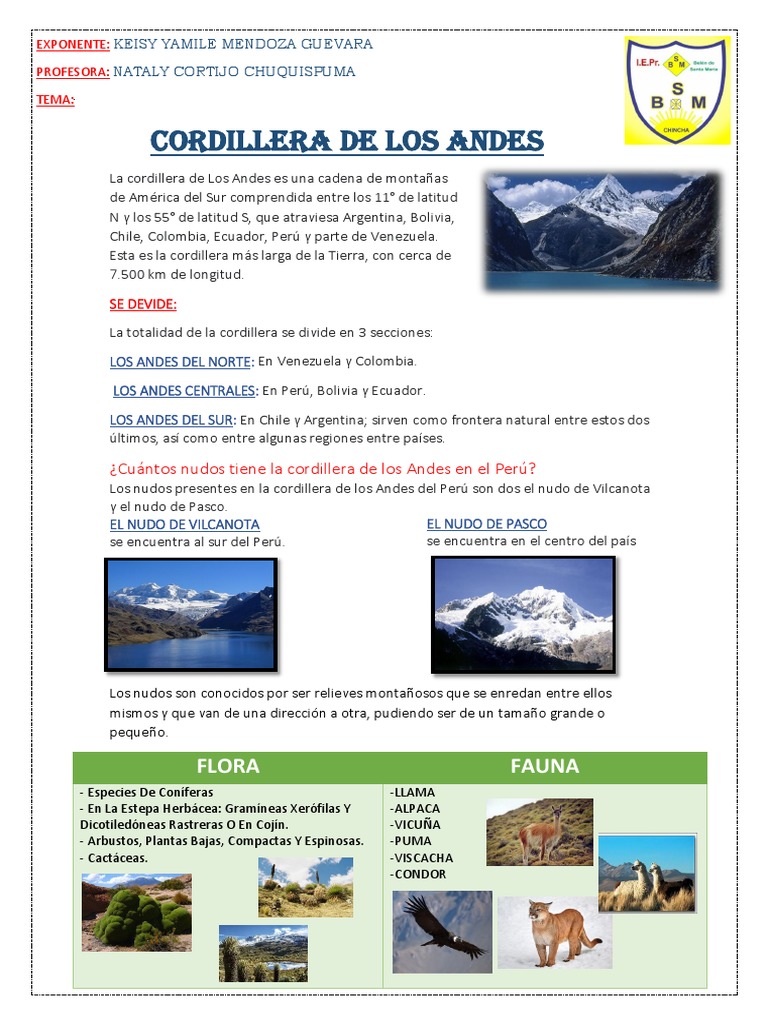 Cordillera de Los Andes | PDF