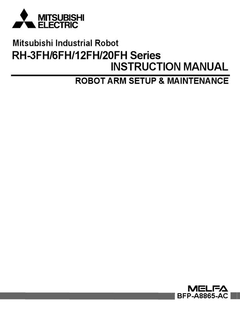 RH-3FH/6FH/12FH/20FH Series Instruction Manual: Mitsubishi Industrial ...