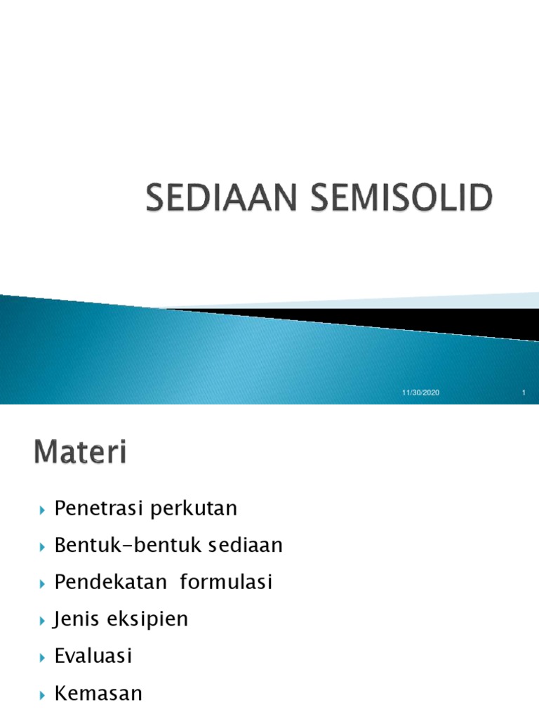 Iv - Sediaan Semisolid 2020 | PDF