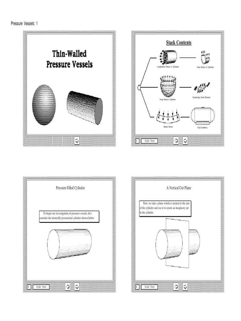 Stack Contents. Pressure Vessels - 1. A Vertical Cut Plane. Pressure ...