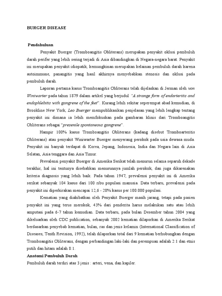 Burger Disease | PDF