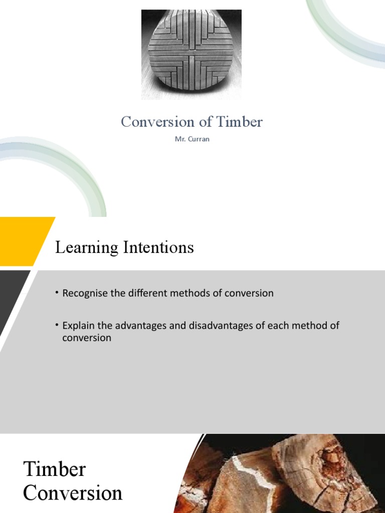 Conversion of Timber Powerpoint | PDF