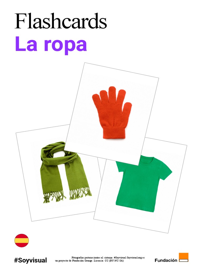 Flashcards. La Ropa | Descargar gratis PDF | Tarjeta de memoria flash ...