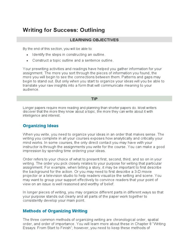 Writing For Success | PDF | Essays | Thesis