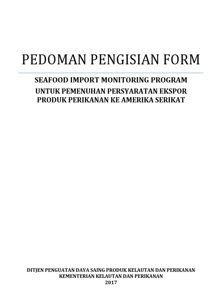 Pedoman Pengisian Form SIMP | PDF