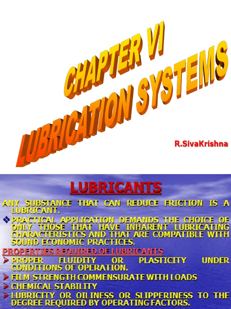 Chapter 6 Lubrication | PDF | Lubricant | Piston