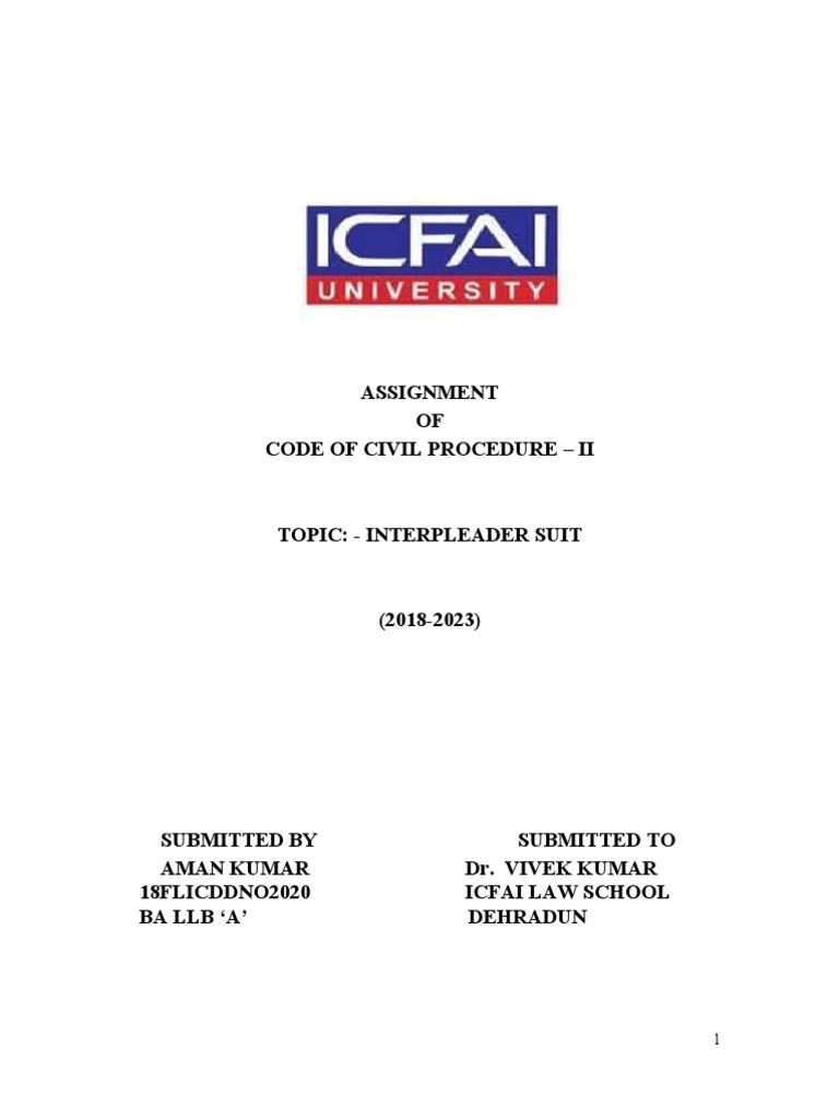 CPC Assignment 1 | PDF | Lawsuit | Legal Remedy