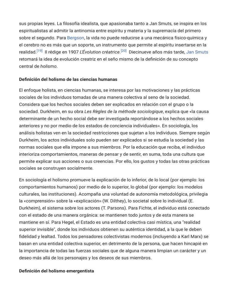 Holismo - Wikipedia, La Enciclopedia Libre | PDF | Holismo | Science