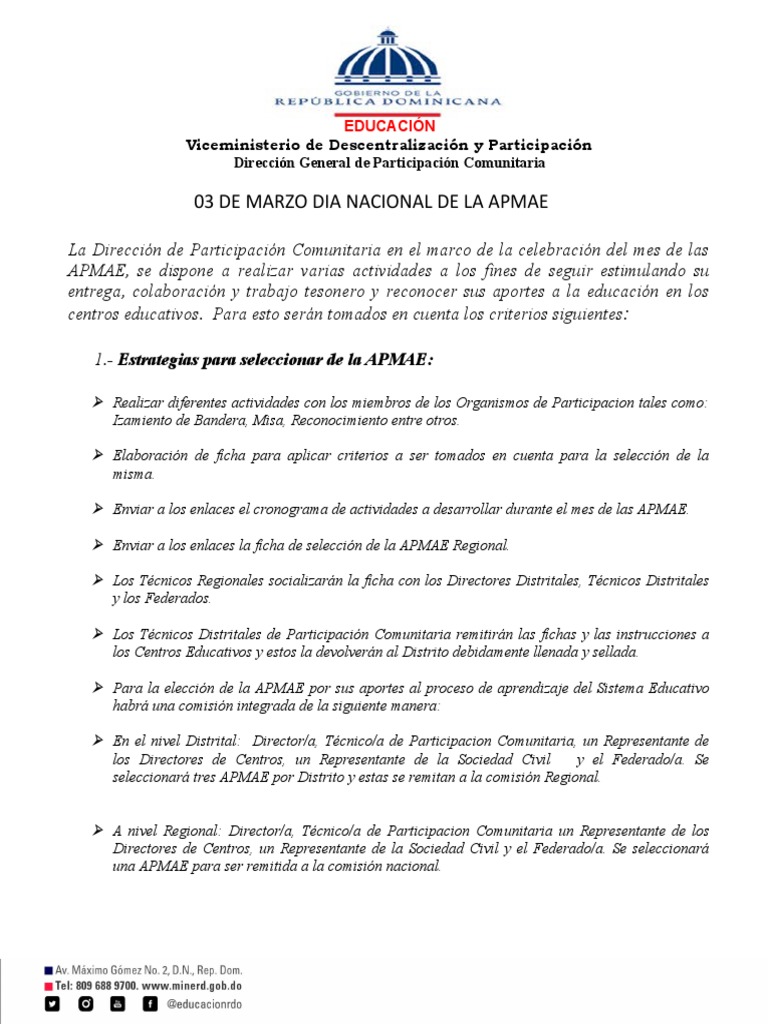 Protocolo Dia de La Apmae | PDF