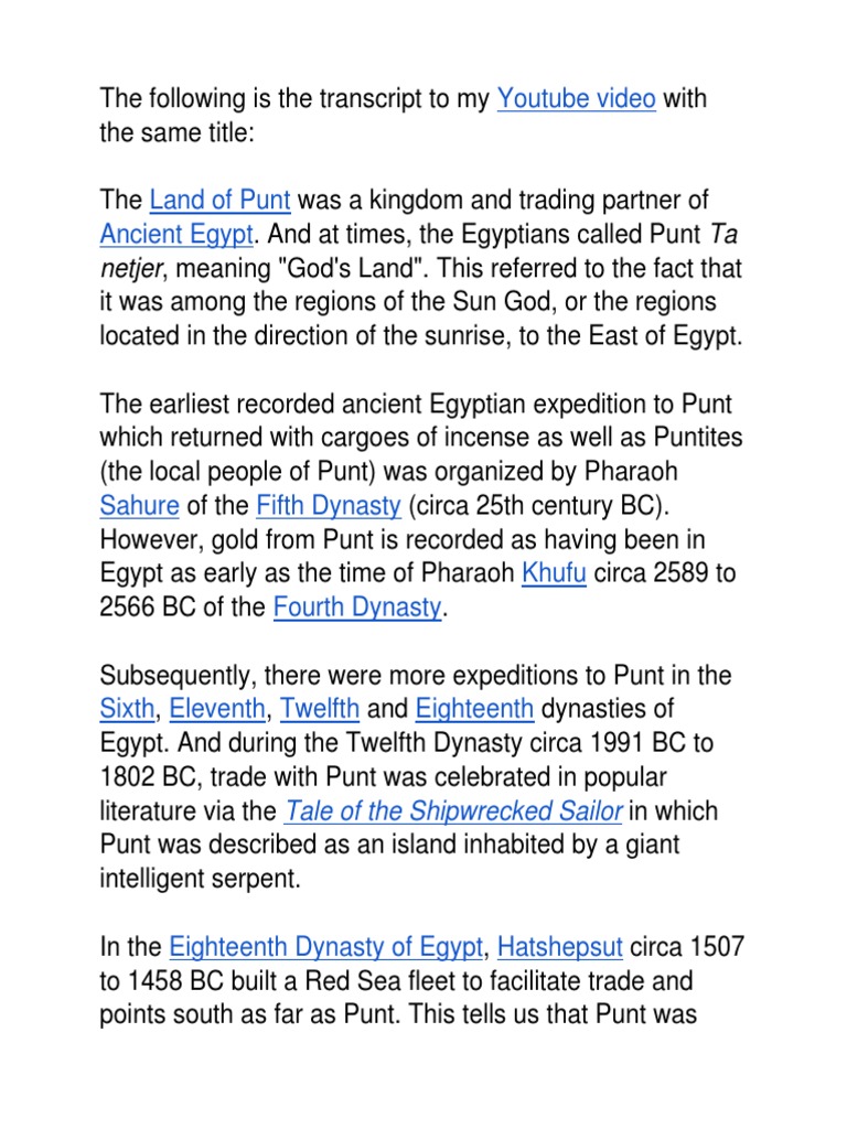 Solomon's Gold Mines in Ophir & Ancient Egypt's Land of Punt was in the ...