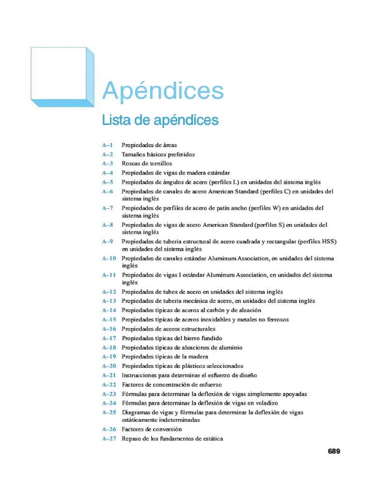 Tablas RES MAT JMC | PDF | Acero | Hierro