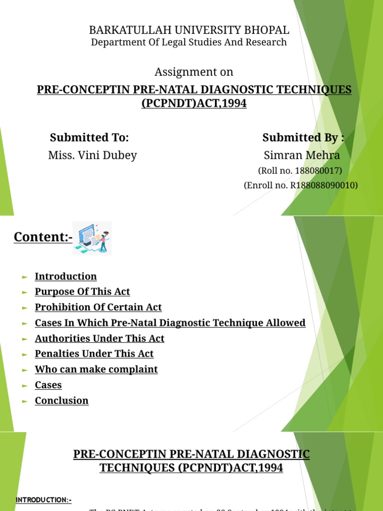 Overview of PCPNDT Act, 1994 | PDF | Human Reproduction | Health Sciences