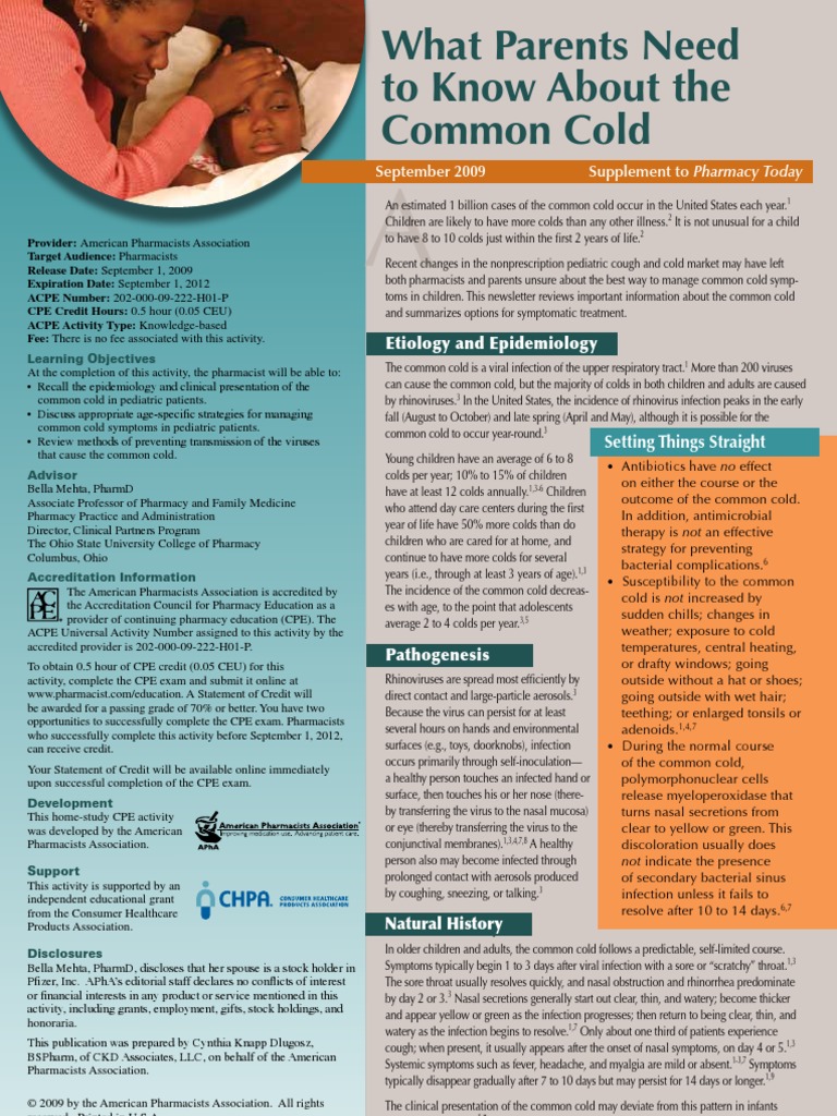 Cold Medication | PDF | Common Cold | Topical Medication