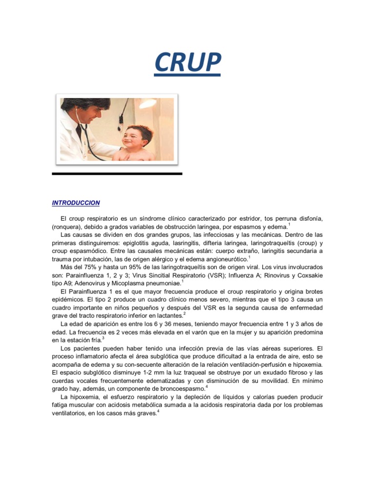 Crup | PDF | Especialidades Medicas | Rtt