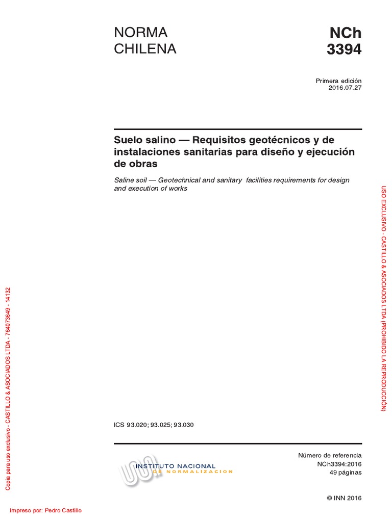 NCH 3394-20162 | PDF