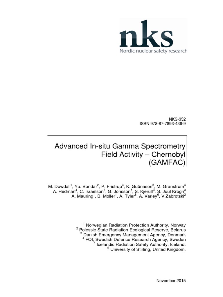 Advanced In-Situ Gamma Spectrometry Field Activity - Chernobyl (Gamfac ...