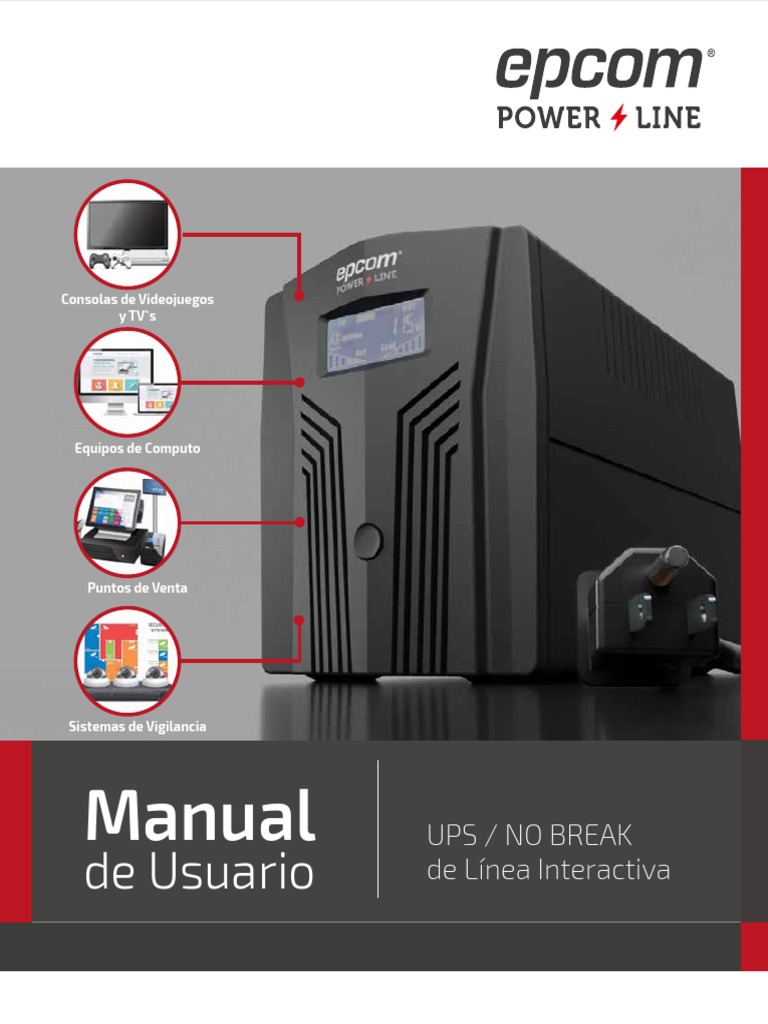 Manual de Usuario UPS Epcom Power Line | PDF | Ingenieria Eléctrica | USB