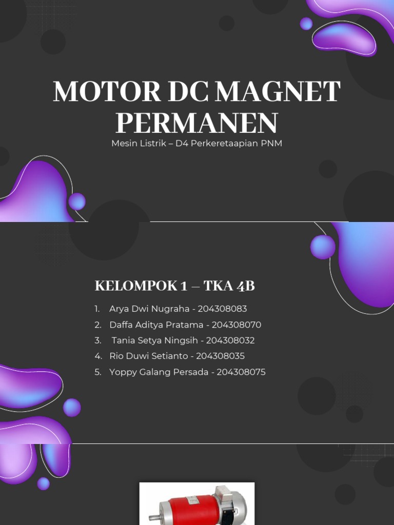 Motor DC Magnet Permanen | PDF