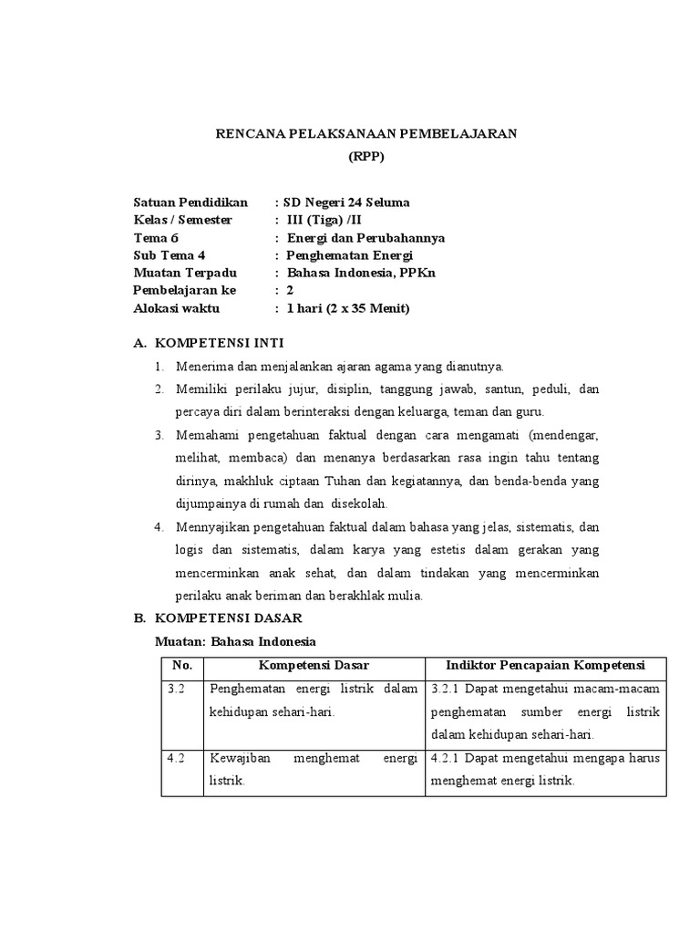 RPPP Tema Ke 4 | PDF