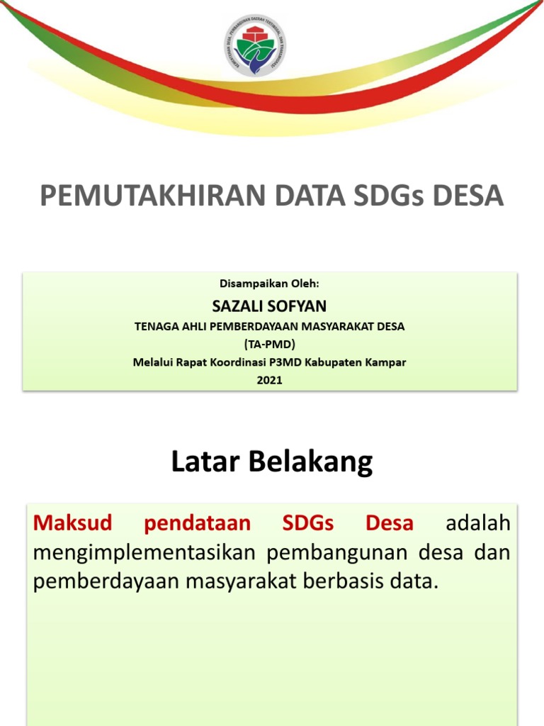 Pemutakhiran Data Sdgs Desa | PDF