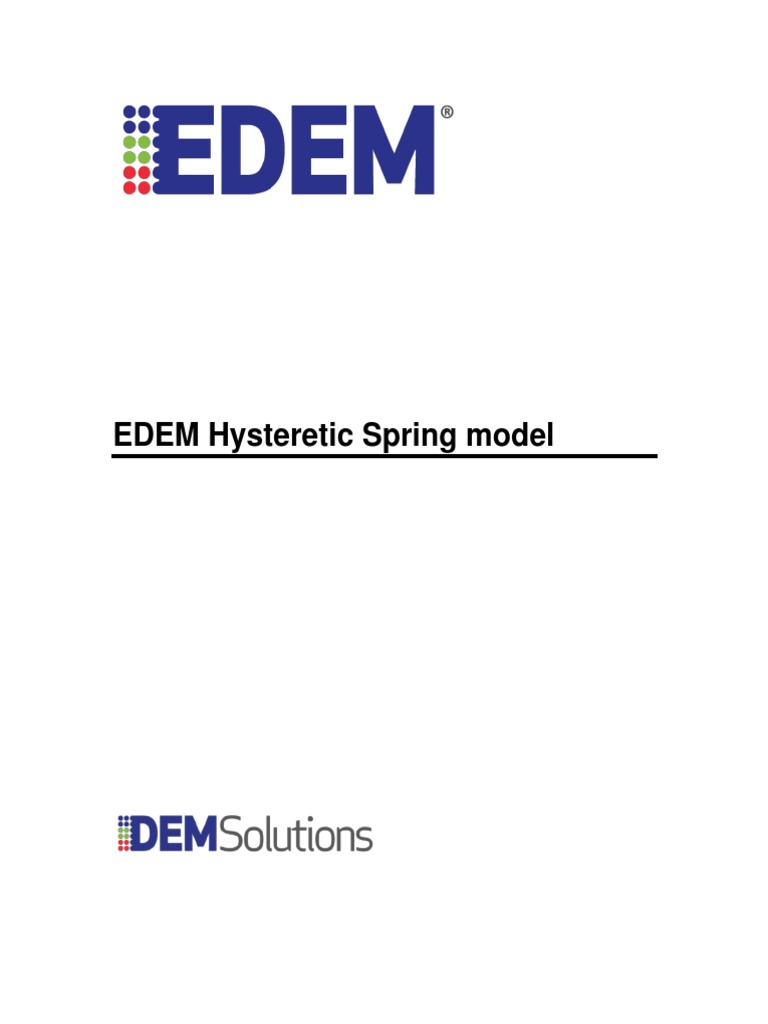EDEM Hysteretic Model | PDF | Deformation (Engineering) | Plasticity ...