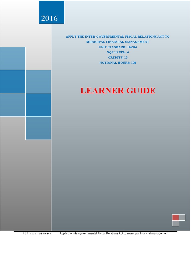 Learner Guide | PDF | Educational Assessment | Competence (Human Resources)