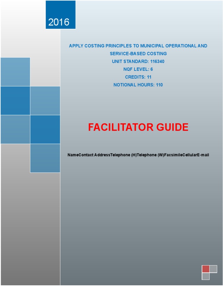 Facilitator Guide1 | PDF | Educational Assessment | Learning
