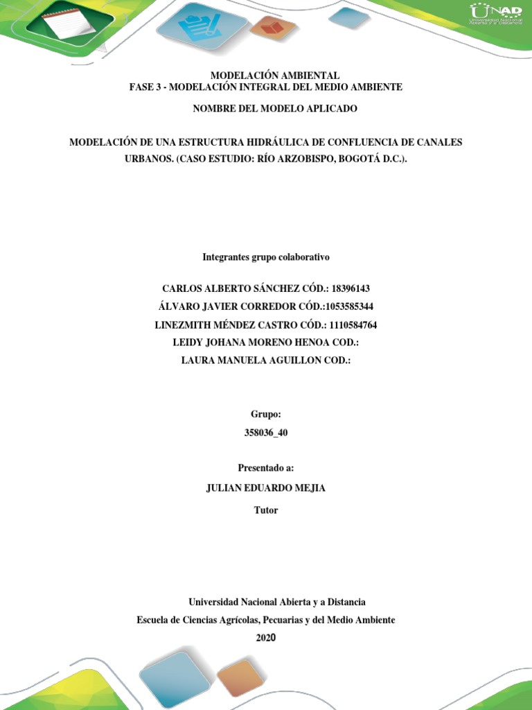 Fase 3 Modelacion Integral Del Medio Ambiente-Grupo-358036 - 40 Trabajo ...