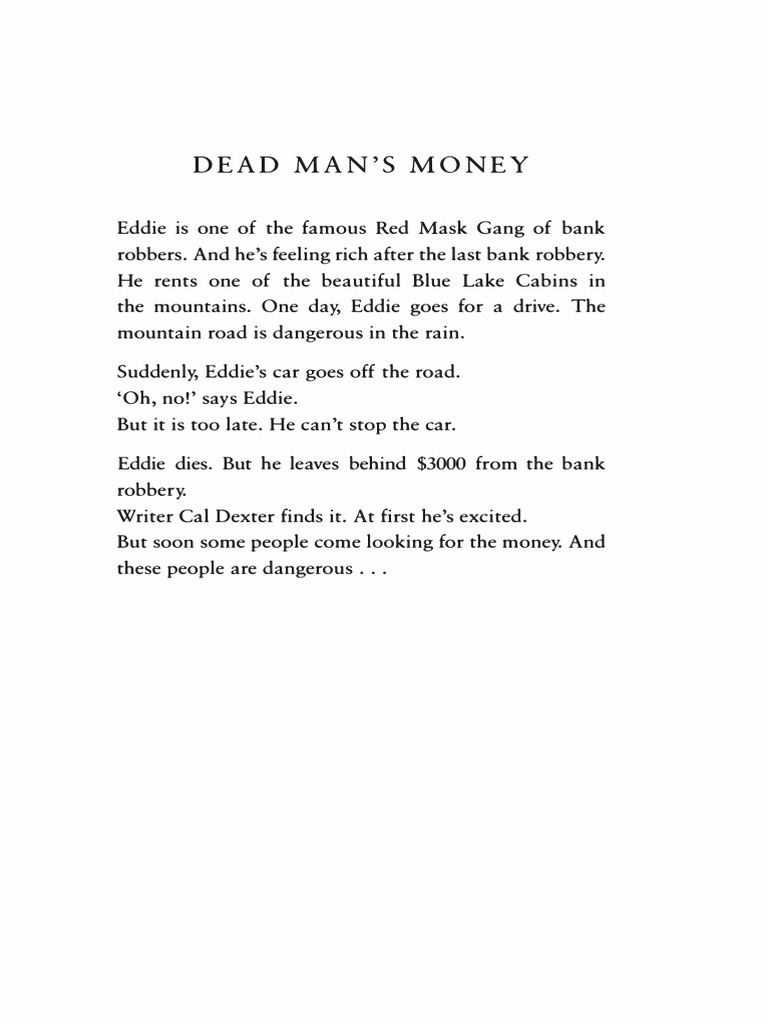 Dead Mans Money Starter Level | PDF