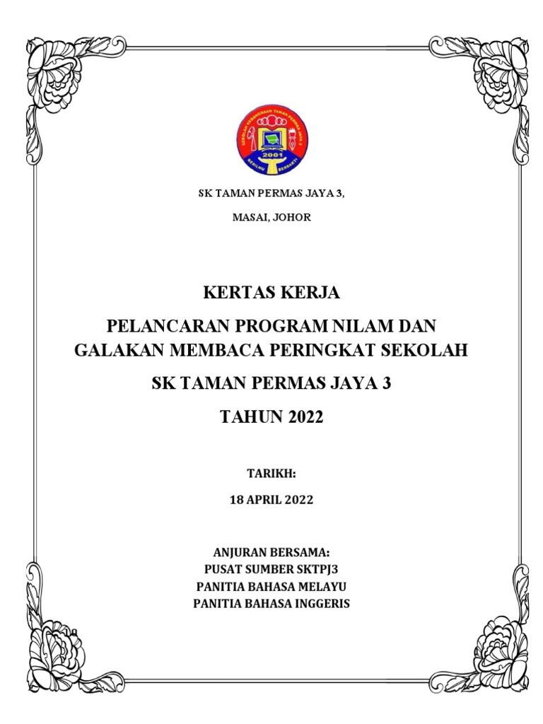 Kertas Kerja Program Nilam & Galakan Membaca 2022 | PDF