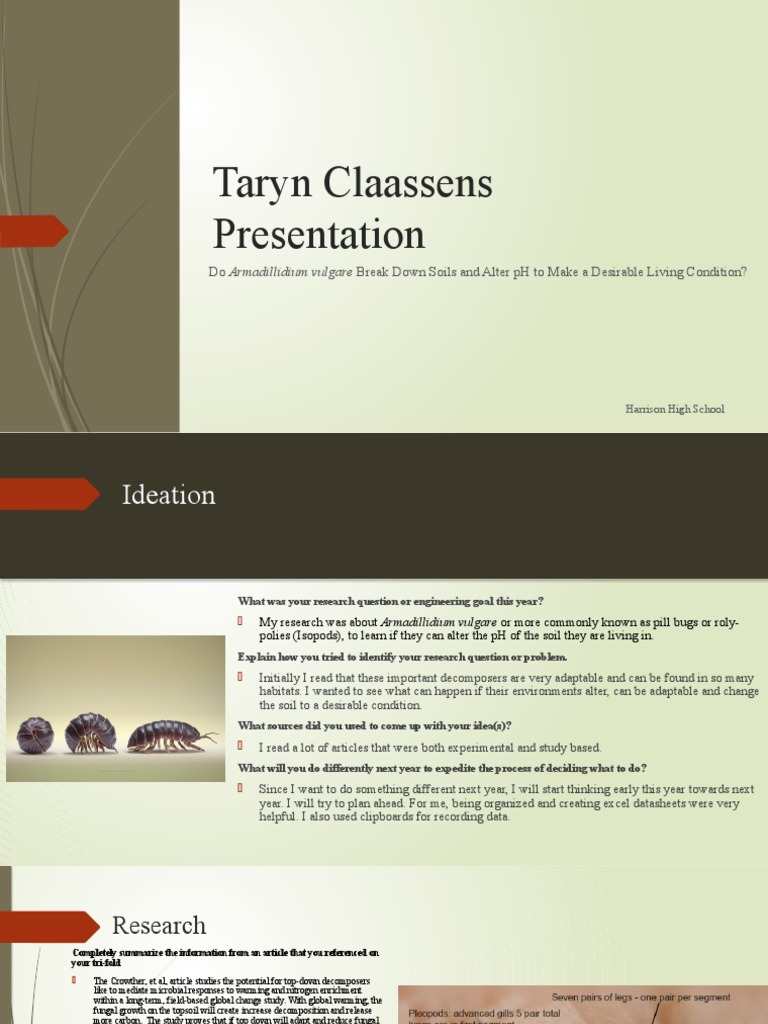 Taryn Claassens Oral Presentation Reflections 22 | PDF | Soil | Decomposition